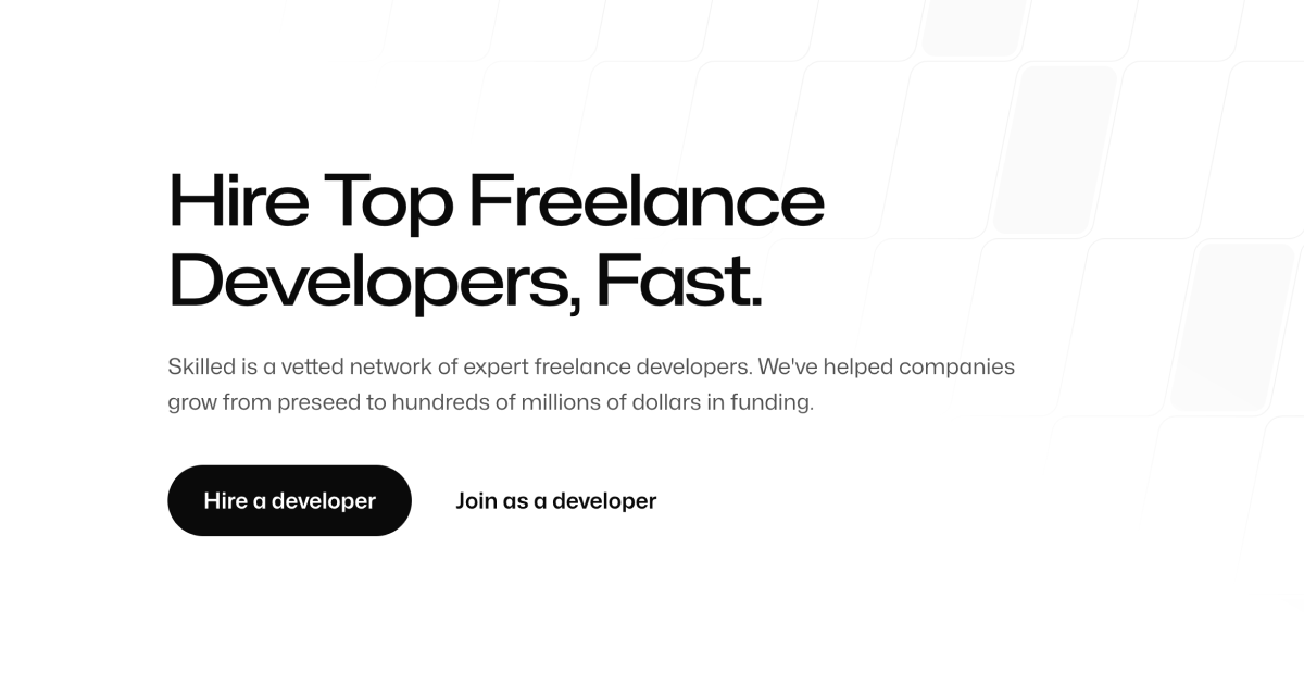 Skilled - Hire Top Freelance Developers, Fast.